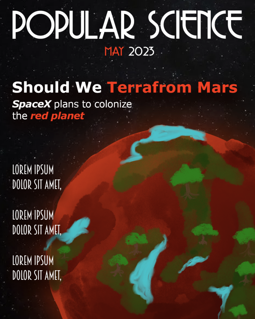 Terraforming Mars 3d Magazine Cover – Raven Bernardo